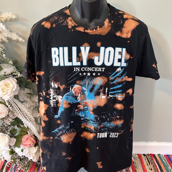 Shirts | Billy Joel Concert Tour Band Tee Shirt Tie Dye Piano Man Black ...